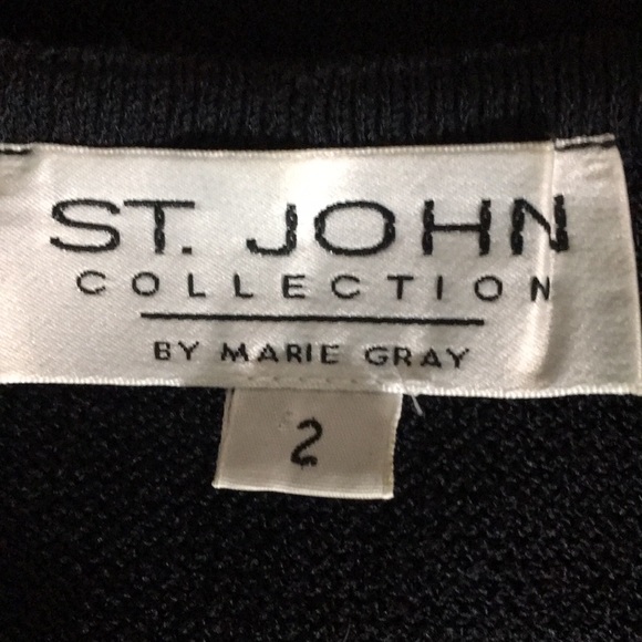 St. John | Tops | St John Collection Black Short Sleeved Sweater Top ...